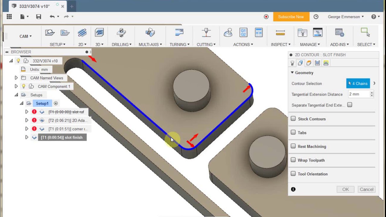 Fusion 360 Chain Selection - YouTube