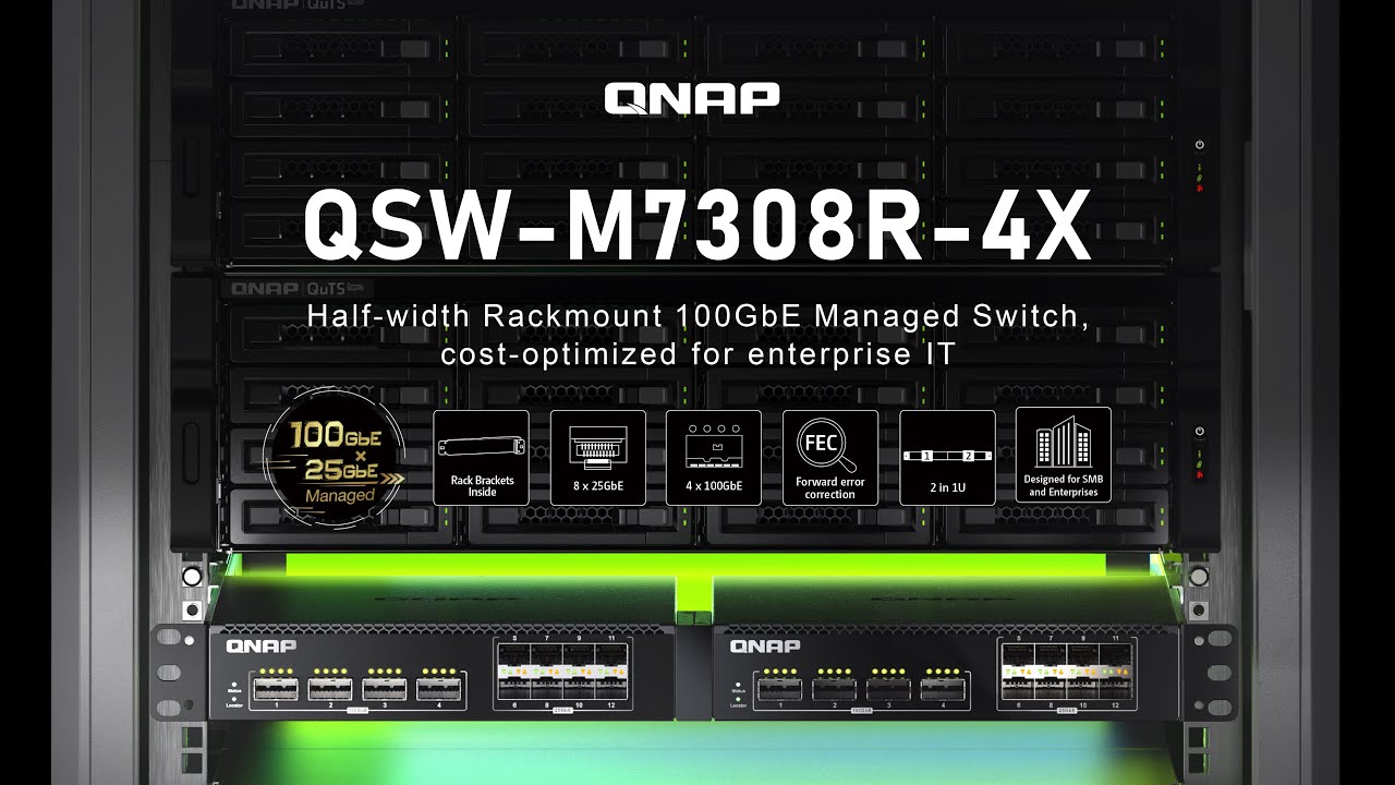 QSW-M7308R-4X: Half-width Rackmount 100GbE Managed Switch, cost ...