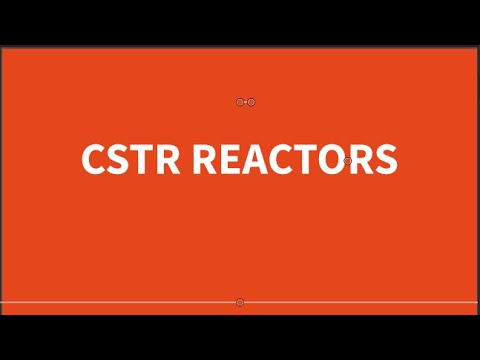 Mole balance on continuous stirrer tank reactor CSTR - YouTube