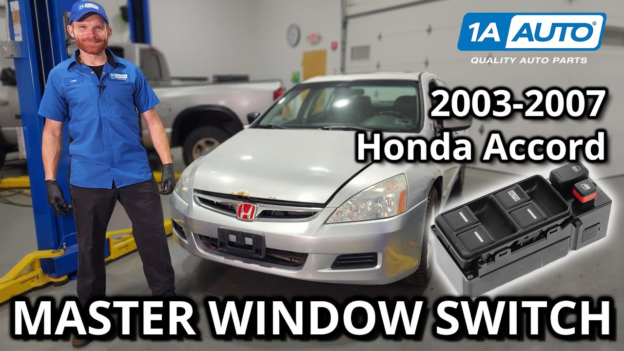 How to Replace Master Window Switch 2003-2007 Honda Accord - YouTube