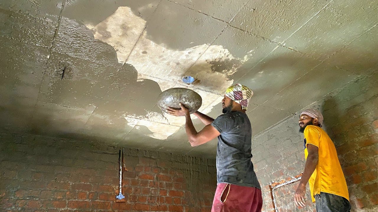 Shuttering Roof Ceiling Plastering_Kitchen Roof Slab Ceiling Properly ...