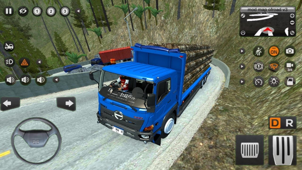 Game Mobil Truk Hino Overload Muat Kayu Bussid Mobil Simulator. - YouTube