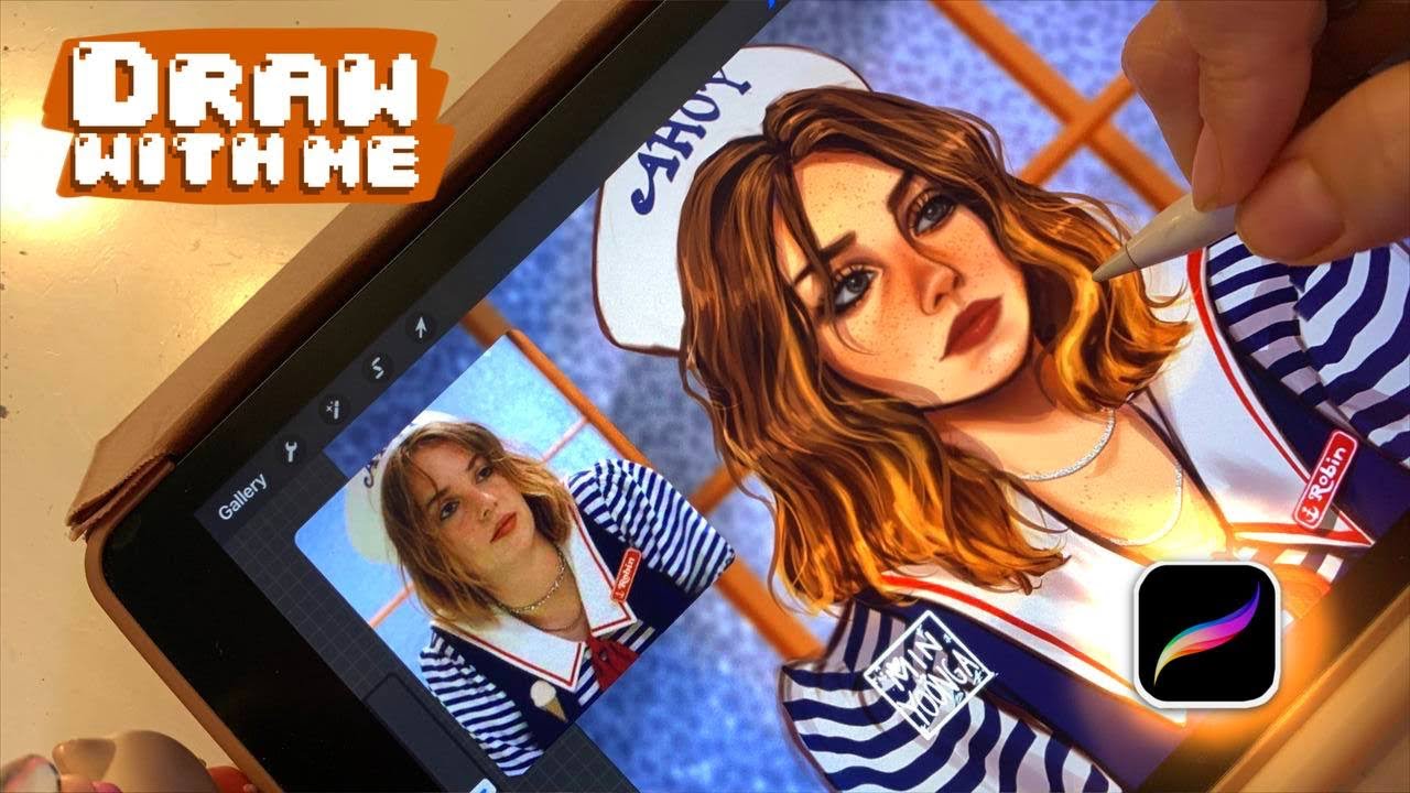 Draw With Me Ipad : Robin From Stranger Things Fanart Using Procreate 🍦 ...