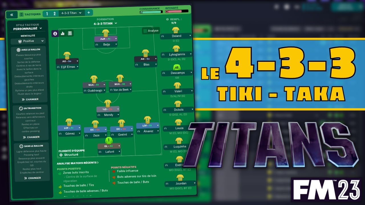 [FM23] Présentation Tactique | Le 4-3-3 TITANS (Tiki-Taka) - YouTube
