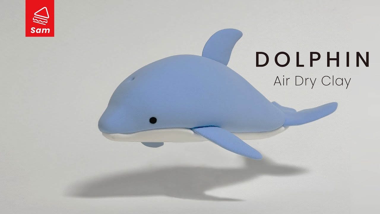 Dolphin, soft polymer clay tutorial - YouTube