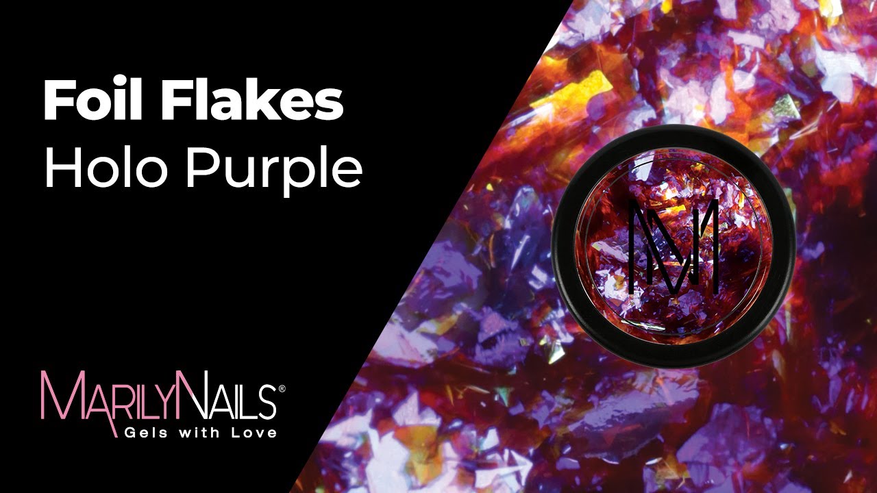 Foil Flakes Holo Purple - YouTube