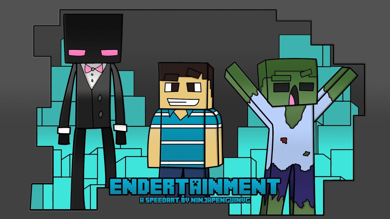 Endertainment- A SlamacowCreations Minecraft SpeedArt - YouTube