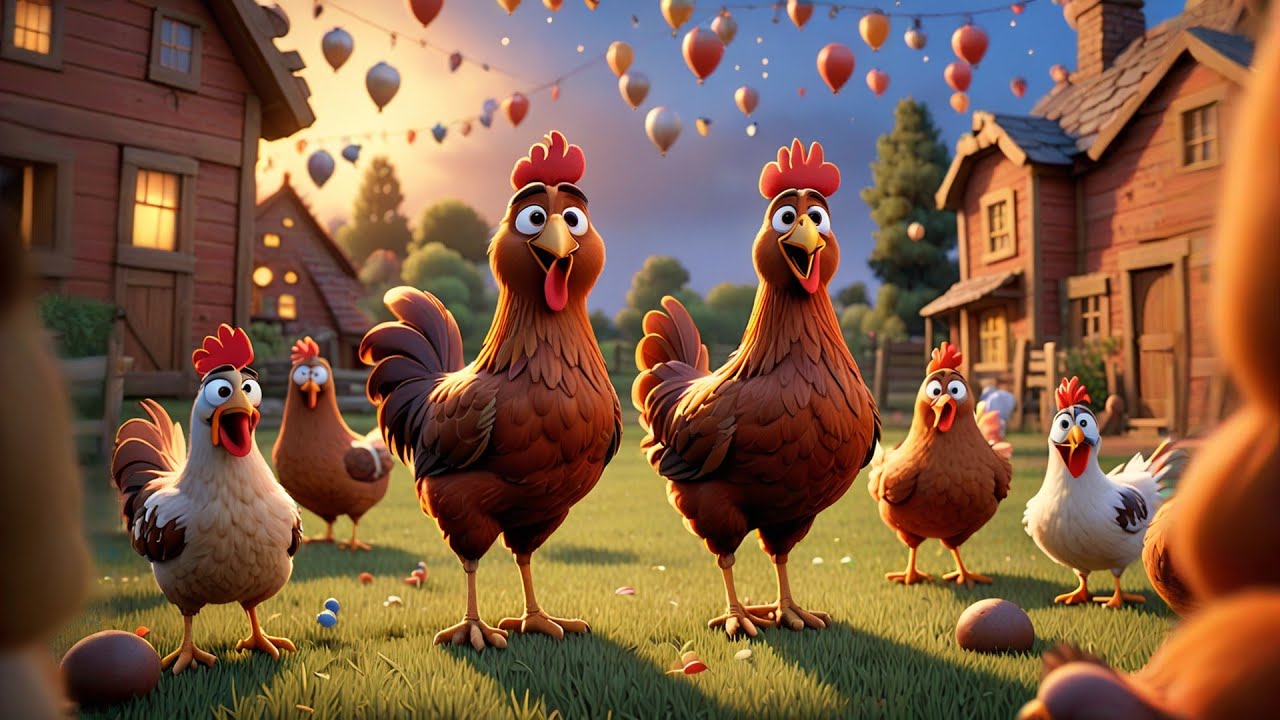 Nine Chatty Chickens Cluck and Peep | Counting Song for Kids | Farm ...