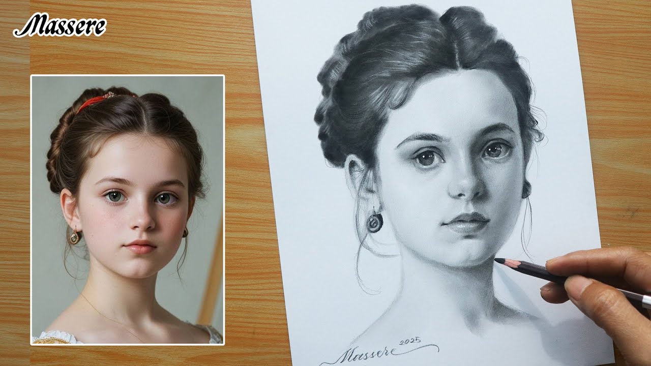 How to Make a Beautiful Girl Face Drawing with Pencil Step by Step for ...