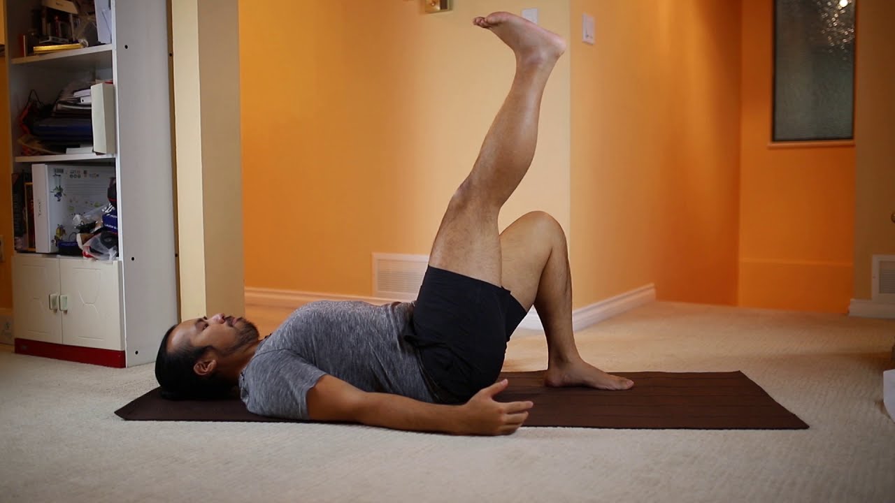 Supine Single Leg Raise - YouTube