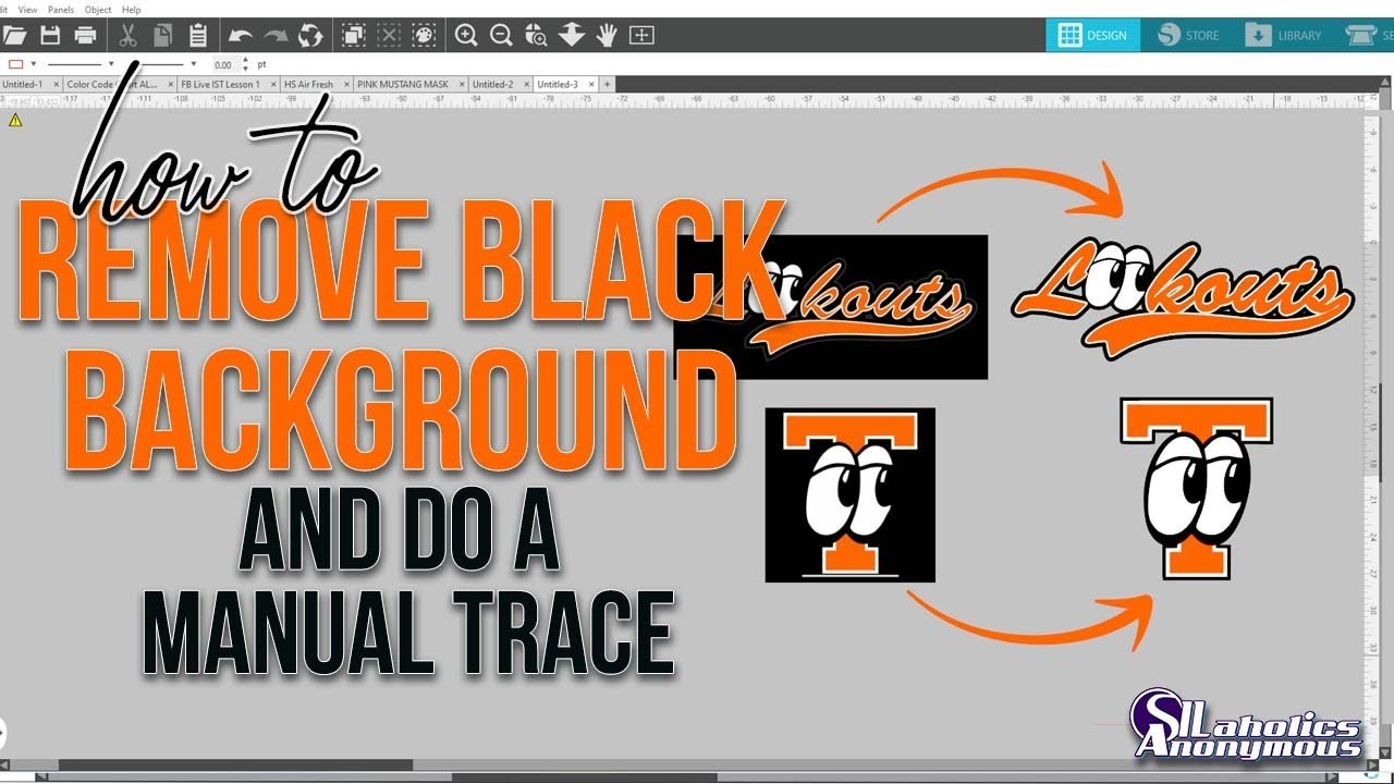 How To Remove Black Background Around An Image In Silhouette Studio How To Remove Black Background Around An Image In Silhouette Studio