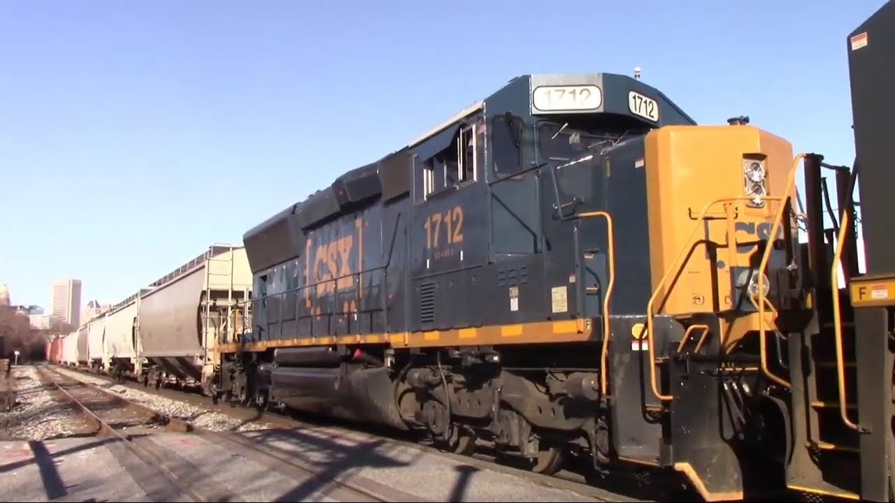 Georgia Railroad sticker leads an SD40E3 at Bush street and St.Denis ...
