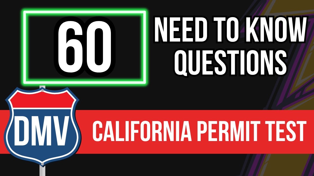 California DMV Permit Practice Test 2026 (60 Need to Know Questions ...