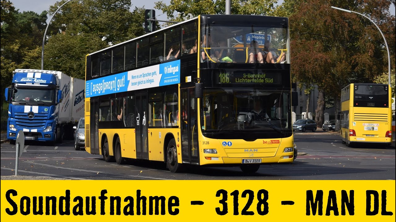 [Sound] | MAN A39 DL05 #3128 | Linie 186 | BVG - YouTube