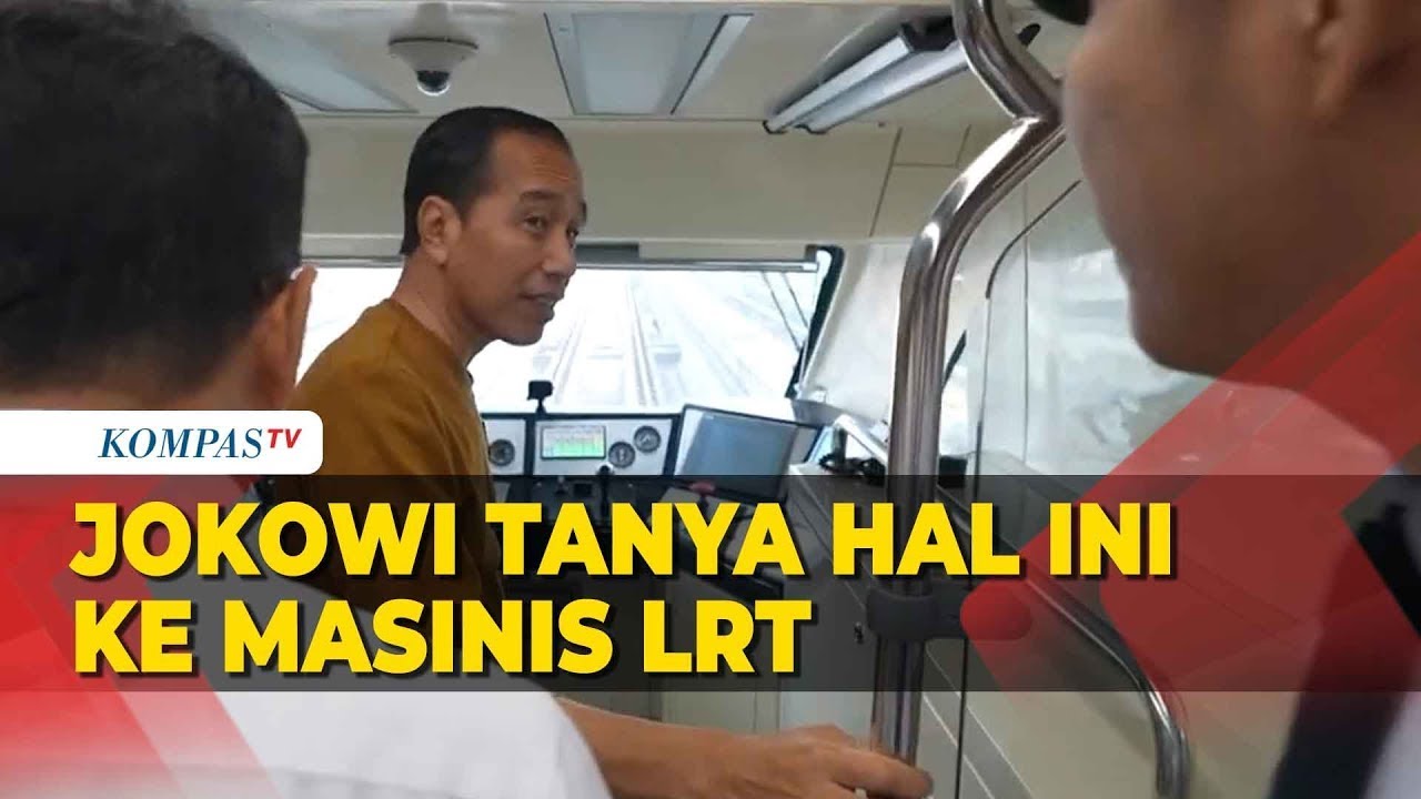 Momen Presiden Jokowi Tanya Hal Ini ke Masinis LRT Jabodebek - YouTube