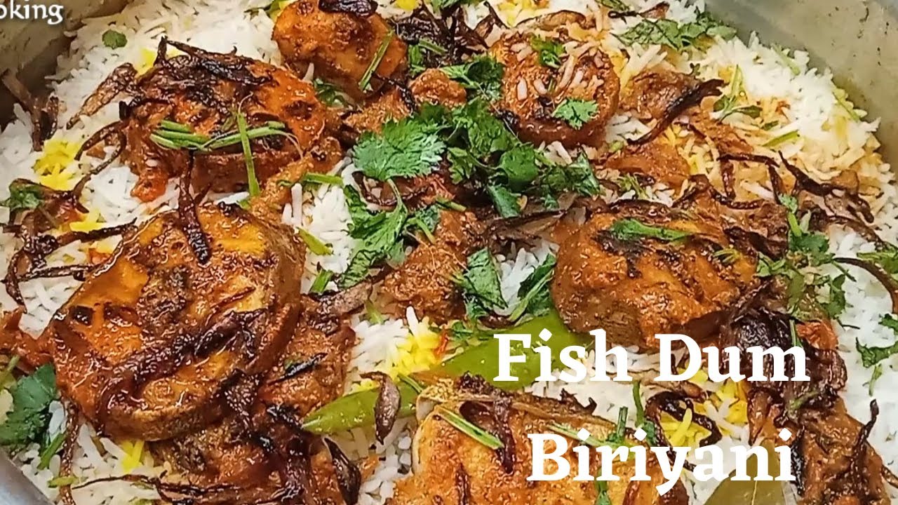 FISH DUM BIRIYANI |Grilled fish Biriyani |கடல் விரால் மீன் பிரியாணி|1 ...