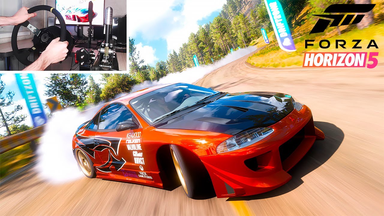 DRIFT 1995 Mitsubishi Eclipse GSX Forza Horizon 5 Thrustmaster T300RS ...