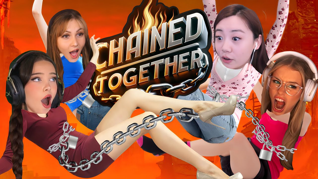 4 Girls Chained Together - LydiaViolet, @issfanfan & @Berticuss - YouTube