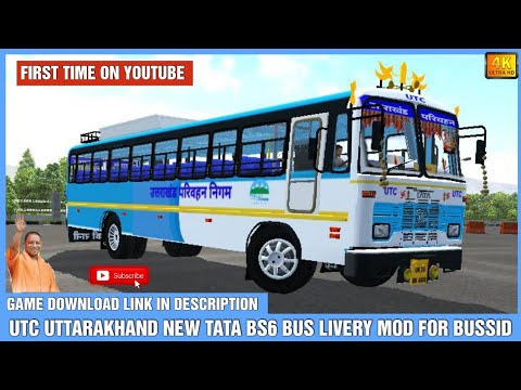 UTC Bus Livery Mod For BUSSID | UTC Uttarakhand Modified Tata Bus ...