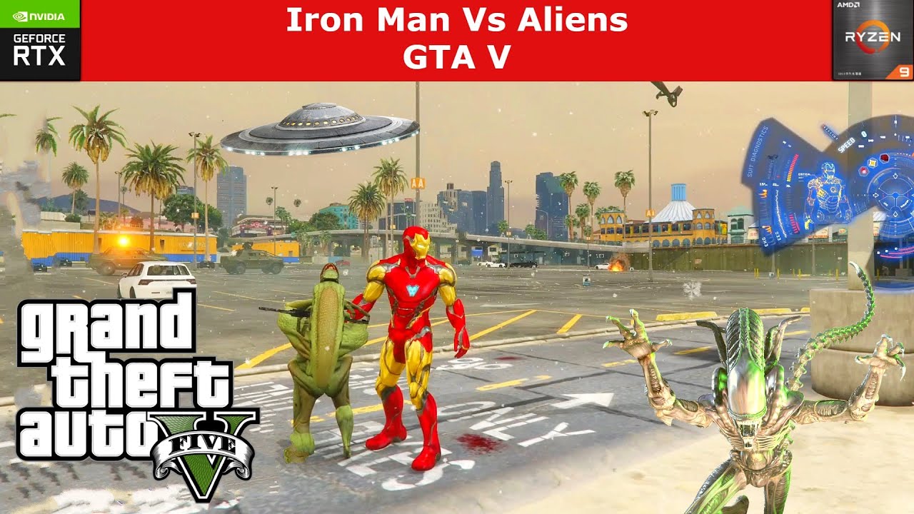 GTA 5 Iron Man Mod Gameplay – Flying, Fighting & More! - YouTube