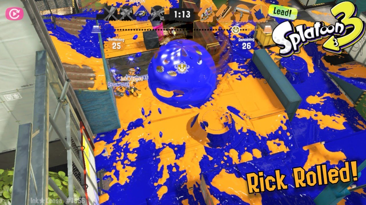 I got a chance to Rick Roll 3/4 of the enemy team - Splatoon 3 - YouTube