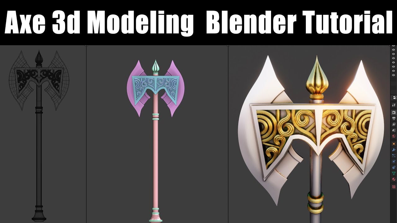 Axe 3d Modeling | Blender Tutorial - YouTube