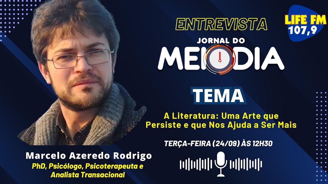 24/09, o Jornal do Meio-Dia receberá Marcelo Azeredo Rodrigo - YouTube