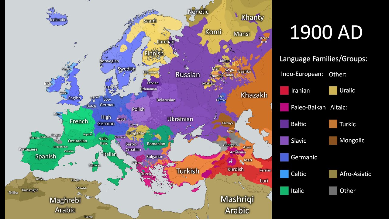 History of European languages 4000 BC - 2021 AD [inaccurate] - YouTube