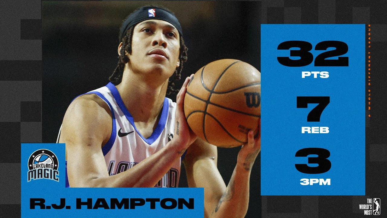 R.J. Hampton Drops 32 PTS & 7 REB In His Return To The G League - YouTube