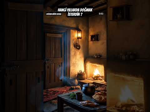 Eski çağlardan bir ev 🏠 #relax #uykusesi #ateş #huzurluortam #cozyhouse #şömine  #huzur