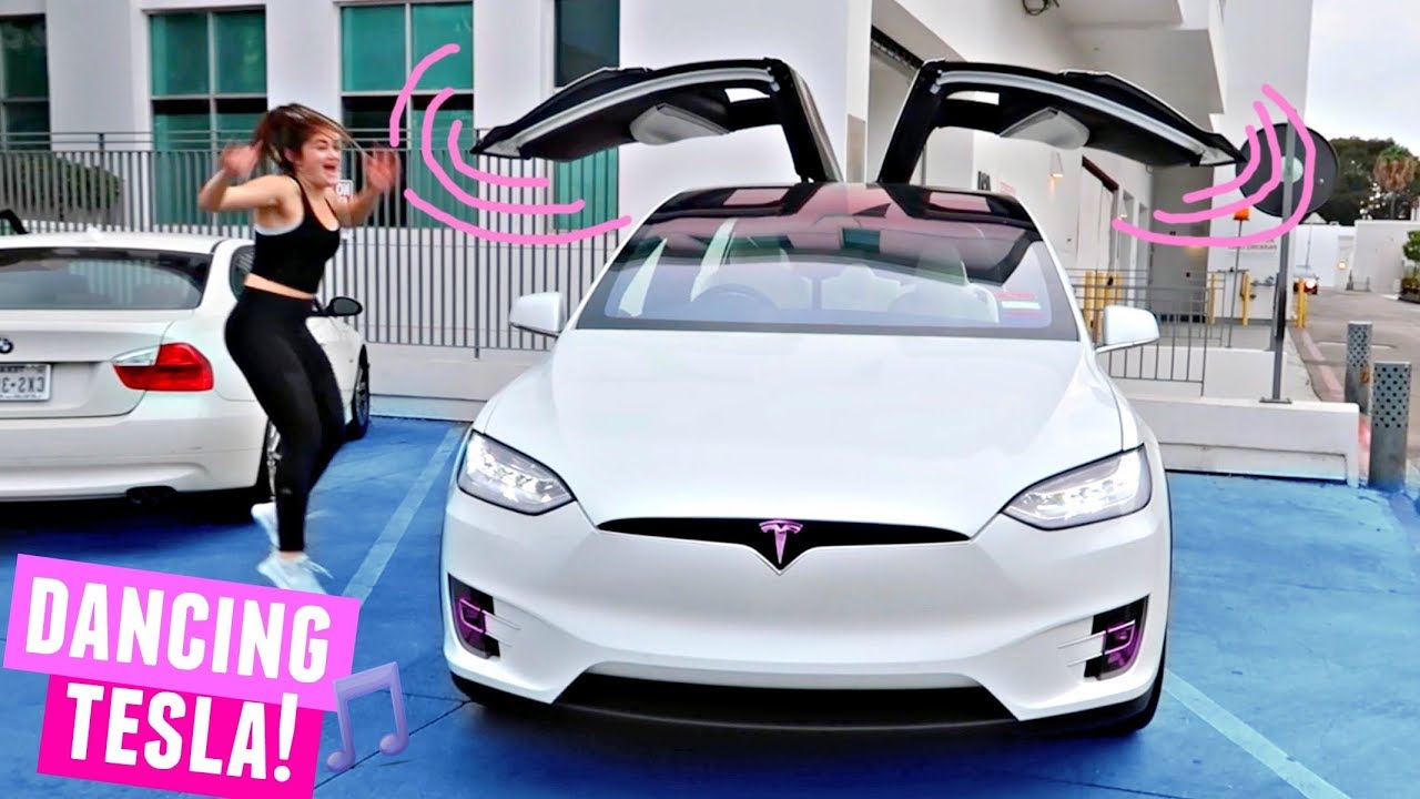 SURPRISING ROOMMATE WITH DANCING TESLA! My car can dance! - YouTube