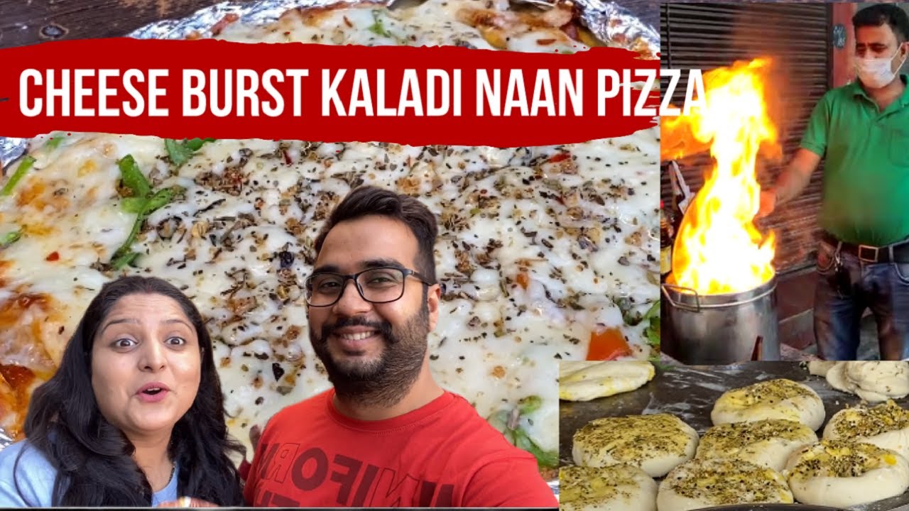 Jammu Ka Famous Cheese Burst Kaladi Naan Pizza | Dhuni Wali Chutney ...