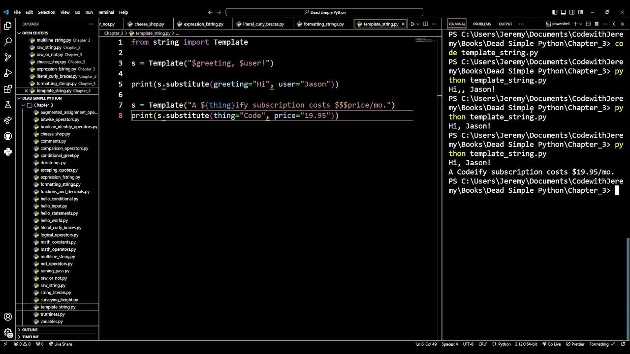 Dead Simple Python - Chapter 3 Part 2 - YouTube