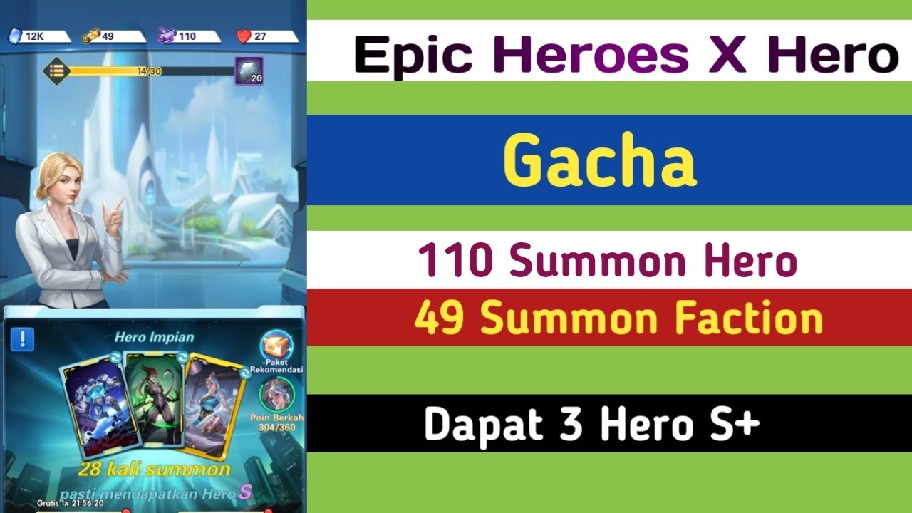 Gacha 110 Summon Hero (Ungu) & 49 Summon Faction (Kuning) dapat 3 hero ...