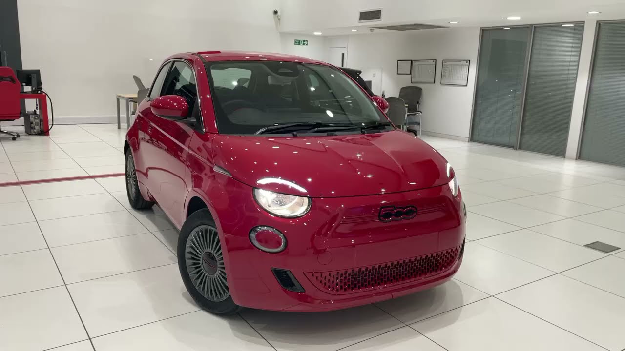 NEW CAR - Fiat 500E (RED) 42kw 118hp Auto in Red - 047700 - YouTube