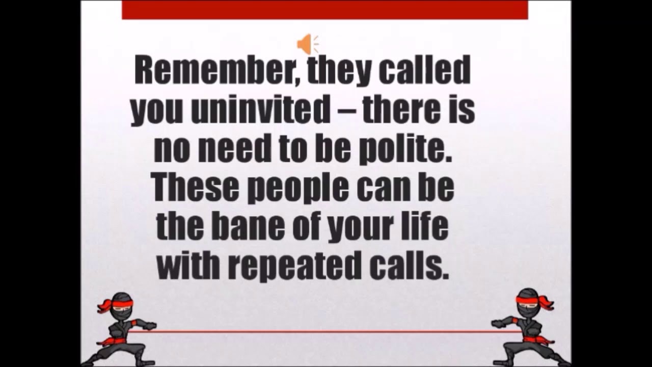 How to Stop Cold Callers By Threatening Legal Action - YouTube