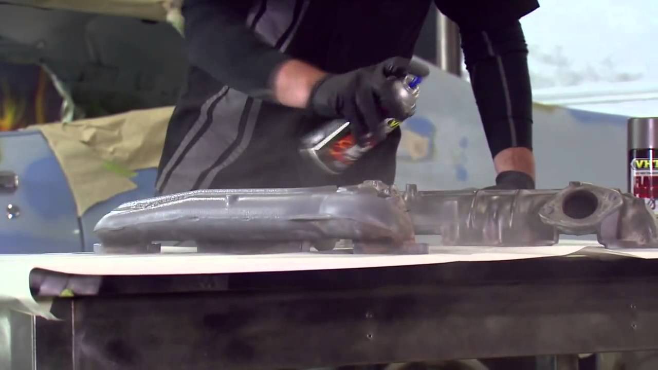 Uitlaat spruitstuk spuiten met VHT FlameProof (instructie) - YouTube