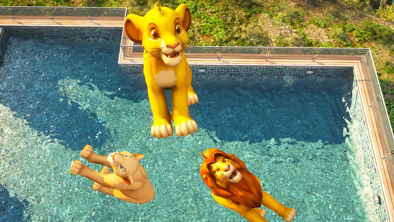 GTA 5 Water Ragdolls 😂 LION KING Simba and Nala Jumps/Fails ep.4 ...
