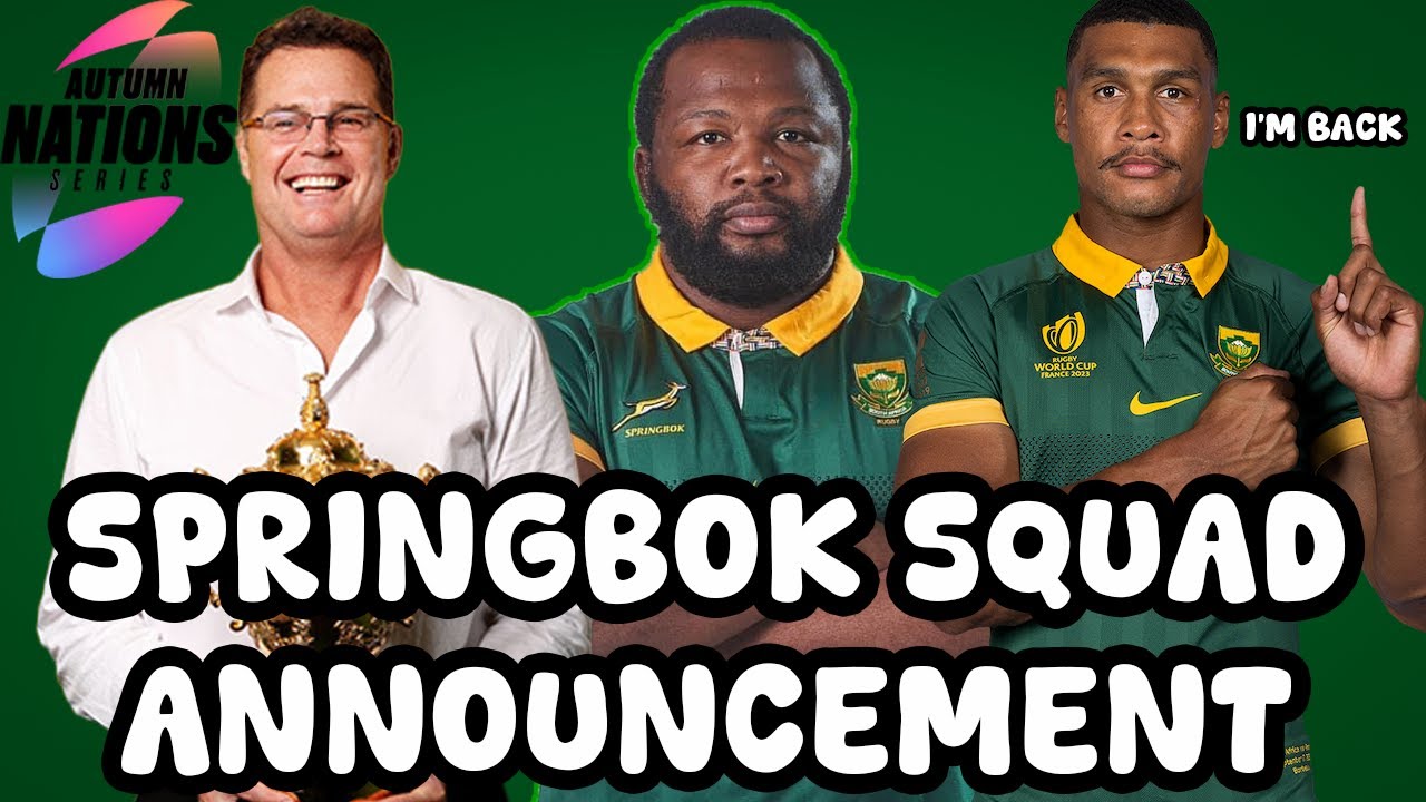 SPRINGBOKS squad announcement - Year end Tour - YouTube