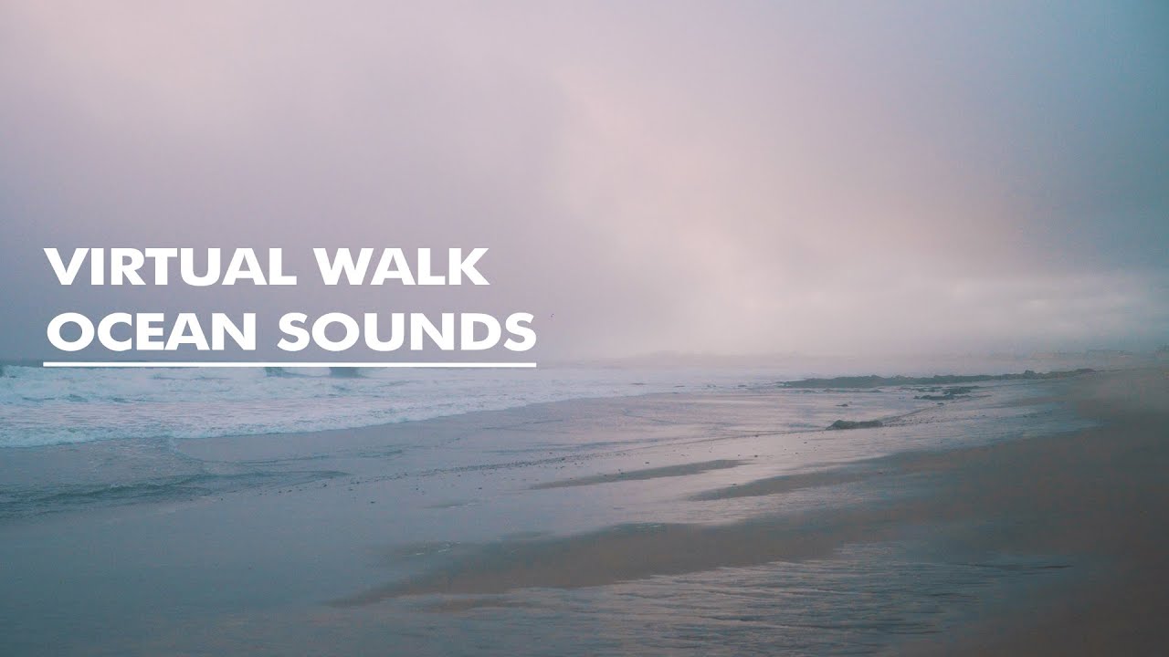 4K Virtual Walk in Porto Beach - Ocean Waves Sounds - YouTube