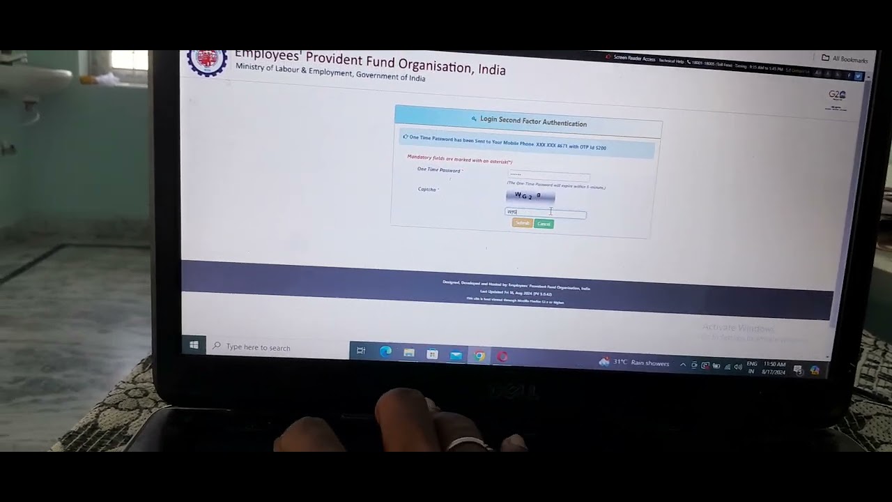 epfo new Emoplyee new update it's coming on Otp process. .. for paid pf ...