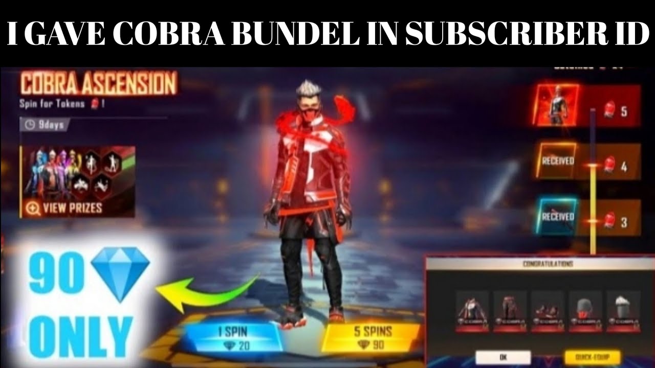 NEW COBRA BUNDEL EVENT RETURN FREE FIRE / NEW EVENT FREE FIRE / COBRA ...