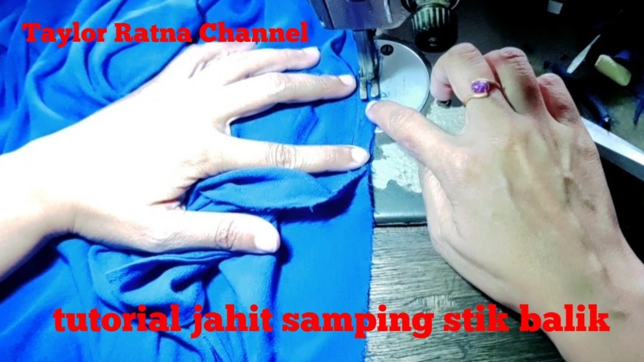 Tutorial jahit samping || stik balik - YouTube