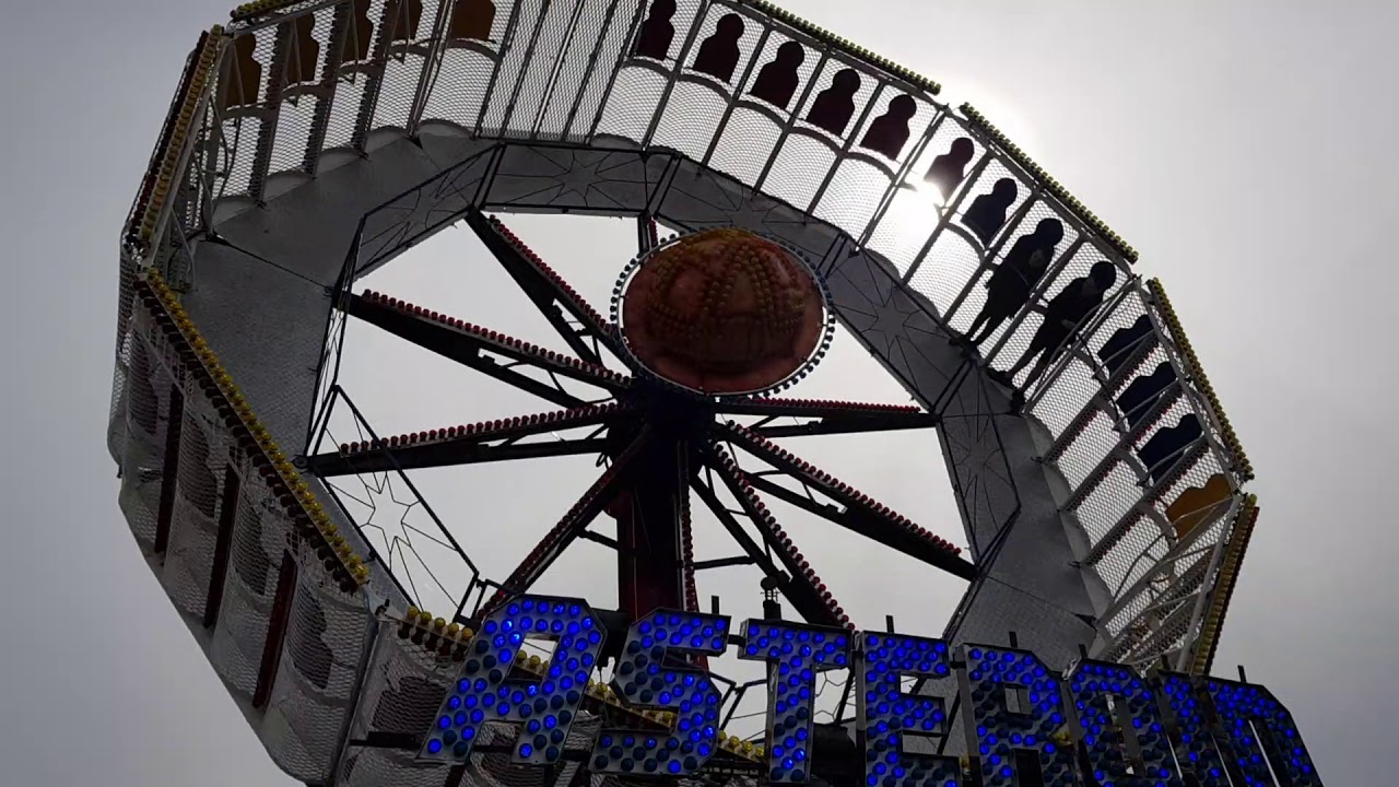 Slaters asteroid off ride hartlepool Easter funfair 2018 - YouTube