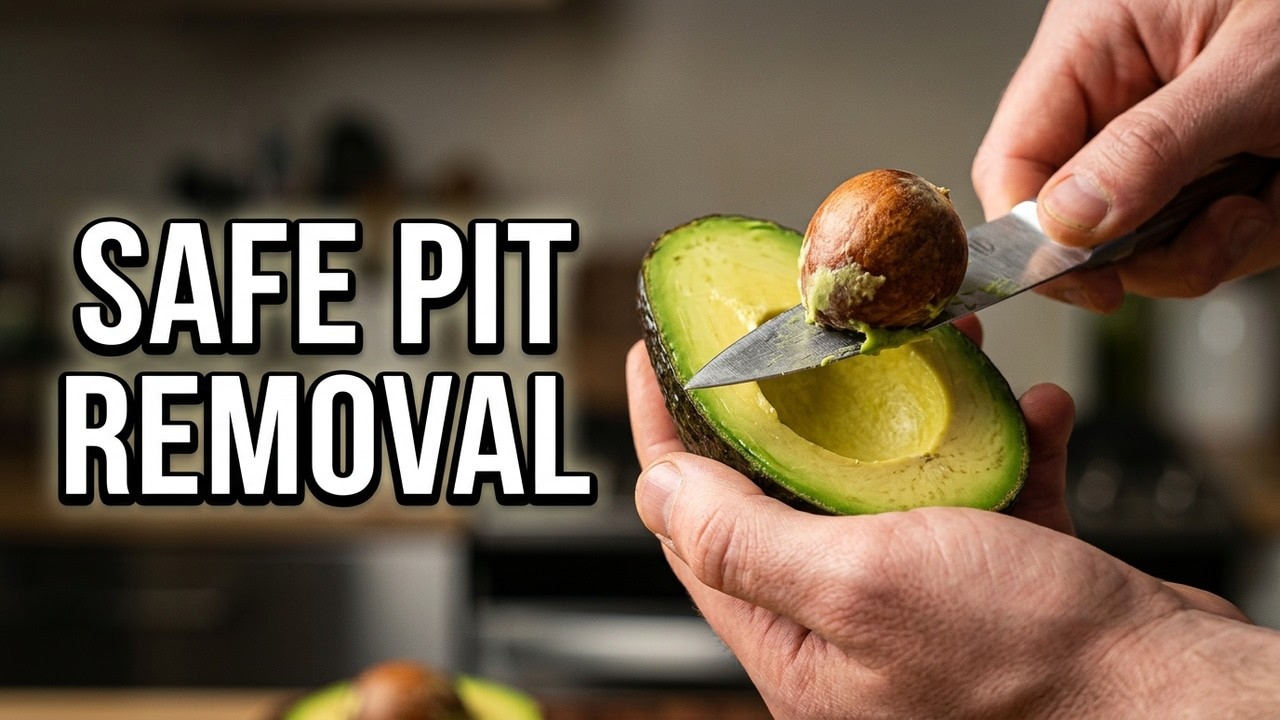 Avocado Pit Removal Without the Mess - YouTube