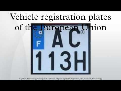 Vehicle registration plates of the European Union - YouTube