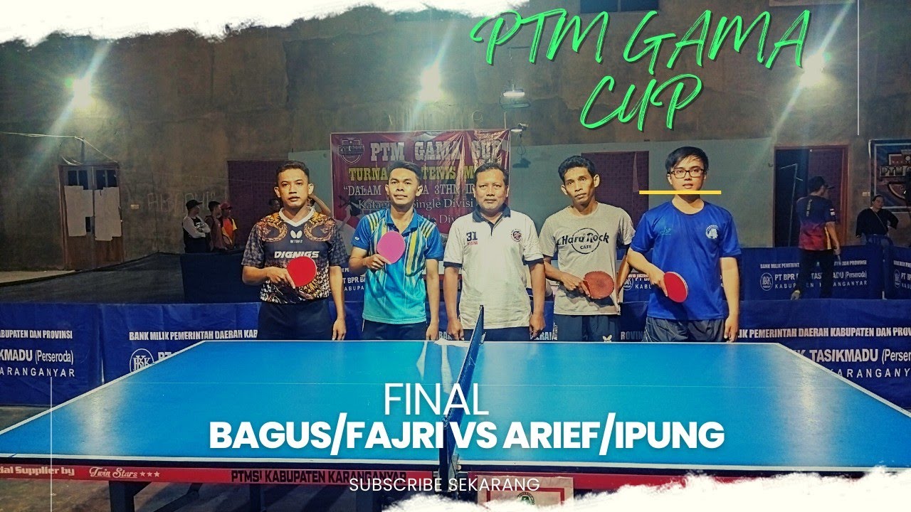 PTM GAMA CUP ||FINAL DOUBLE bagus/fajri Bolam vs arief/ipung KPK - YouTube