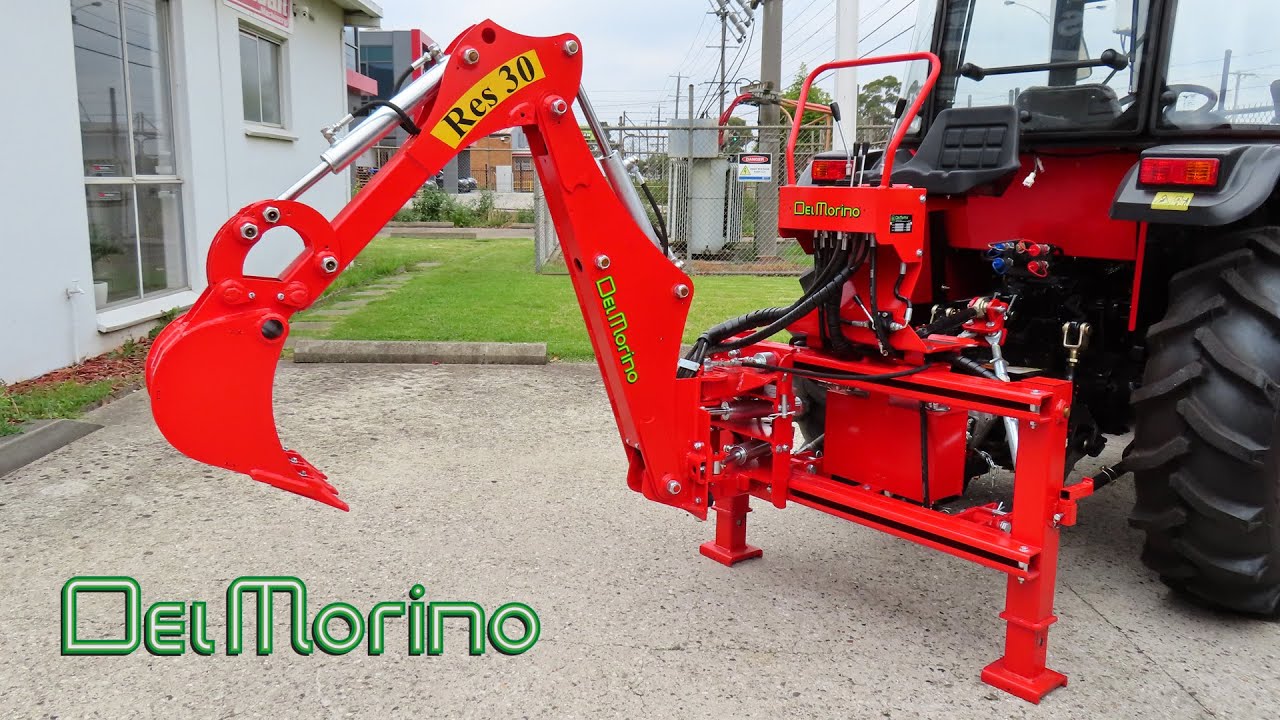 Del Morino RES30 Tractor Backhoe Walkaround - YouTube
