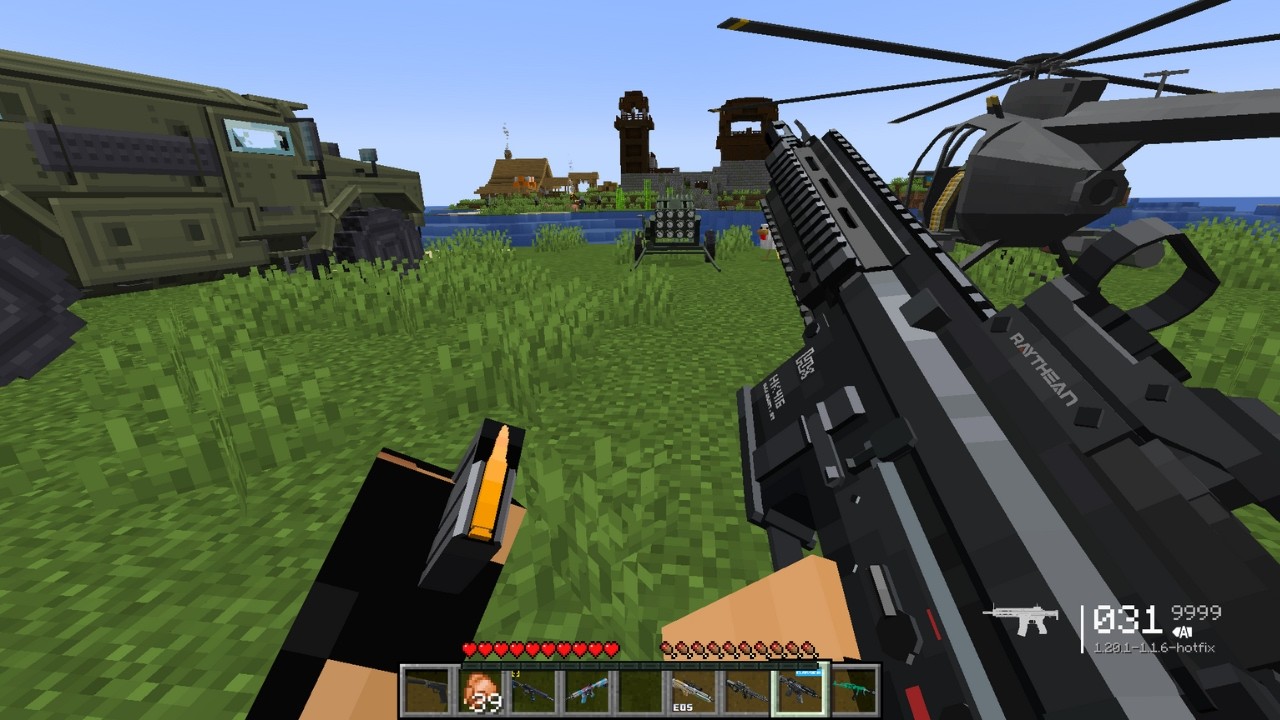 I Attacked the Pillager Base with Tanks, Helicopters & Anime Weapons! 💣 ...