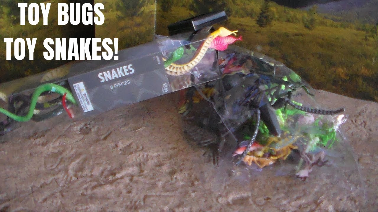 MEGA BAG TUBE OF TOY SNAKES BUGS TOY REVIEW! - YouTube
